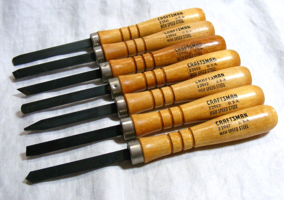 Vintage Lot of 7 Craftsman High Speed Steel Wood Chisels #2940-45 ...