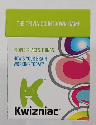 Kwizniac The Trivia Countdown Game Brain Quiz Card Deck People Places ...