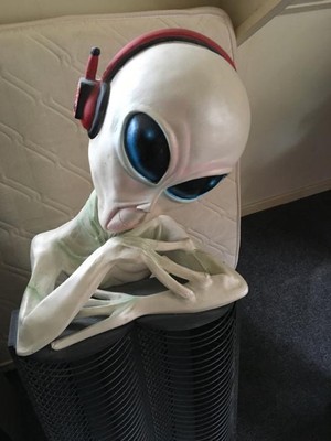 Extremely Rare! Lifesize Gray Alien CD Rack Figurine Statue | eBay