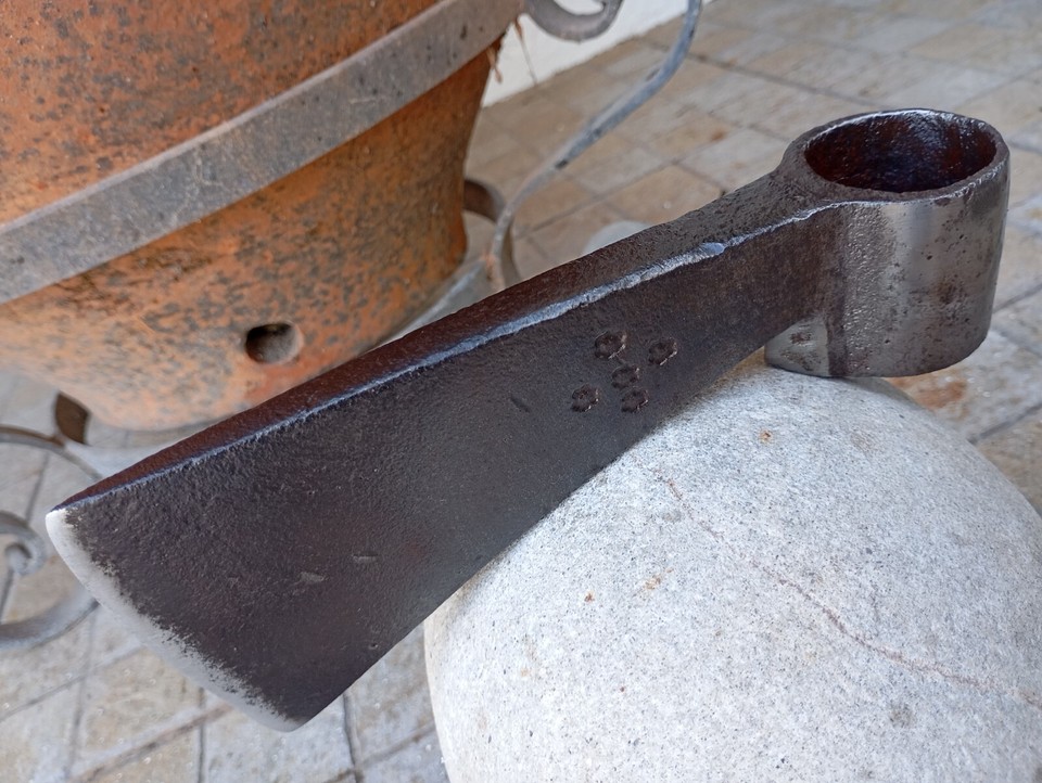 Antique Strong & Sharp Old Axe Wrought Carbon Steel Blacksmith Marks ...