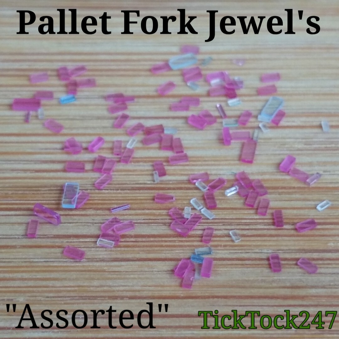 MECHANICAL WRIST & POCKET WATCH PALLET FORK JEWELS X 100 ASSORTED PKT ...