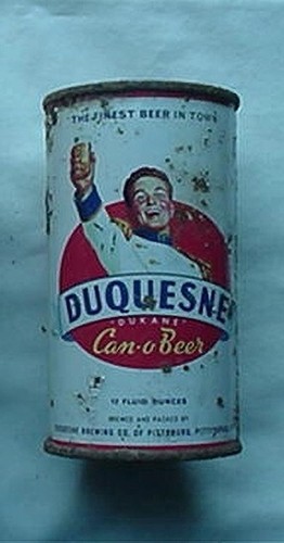DUQUESNE BEER CAN (1950s PUNCH-TOP) "CAN-O-BEER" DUQUESNE BREWING ...
