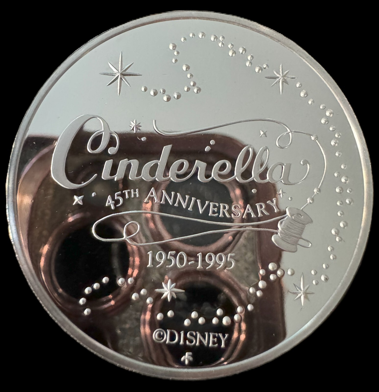 1995 Disney Cinderella 45th Anniversary 1 oz .999 Silver Coin | eBay