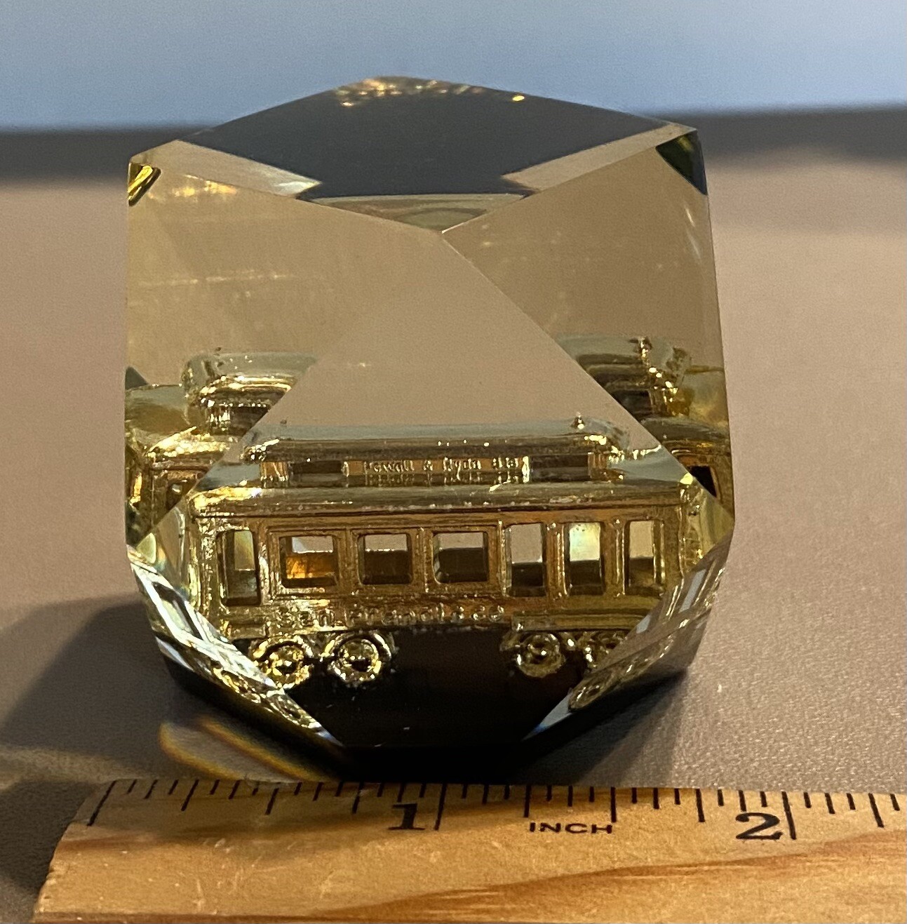 Trolley Cable Car Paperweight Vintage Lucite San Francisco California ...