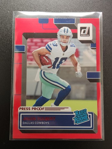 2022 Panini Donruss - Rated Rookie Press Proof Red #331 Jalen Tolbert ...