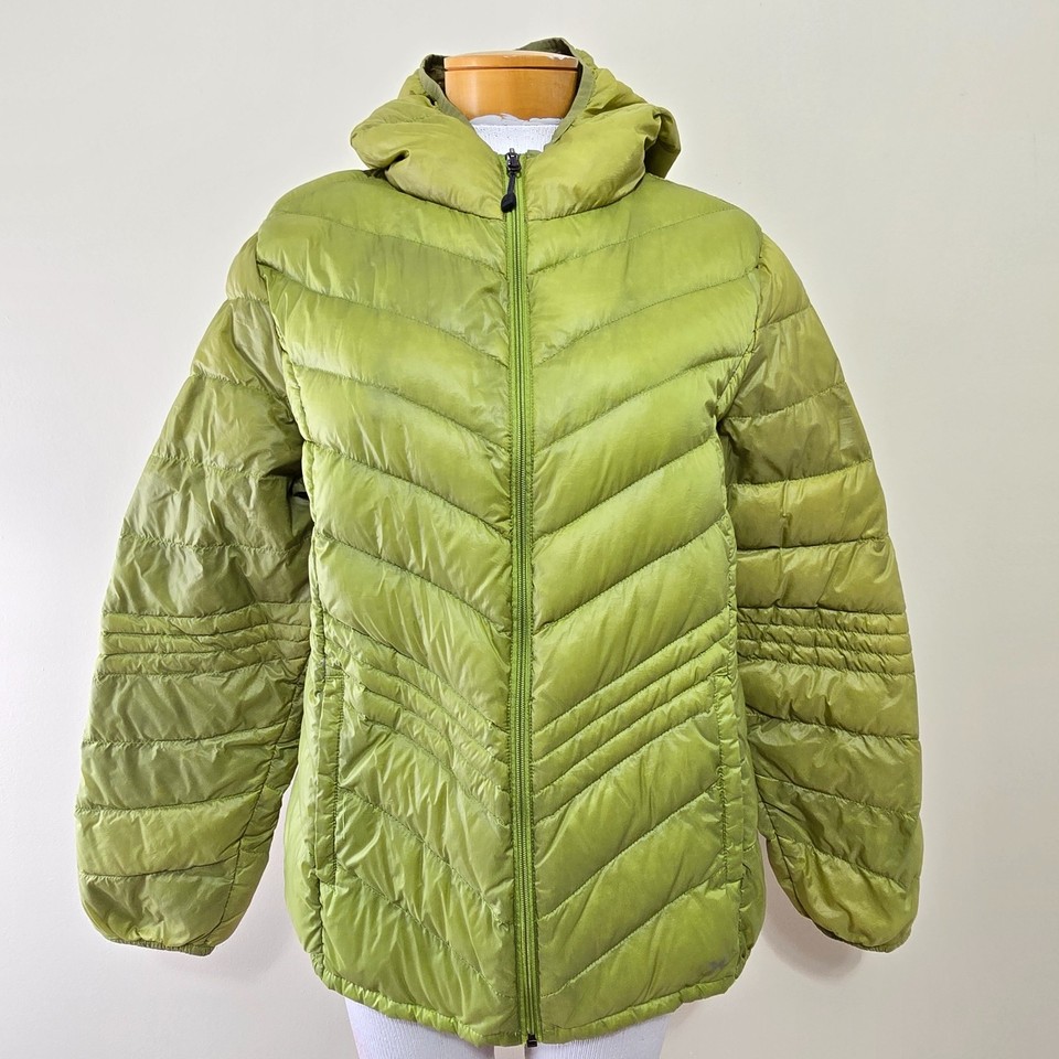 Xersion Premium Down Women Jacket Sz XL Green Packable Lightweight ...