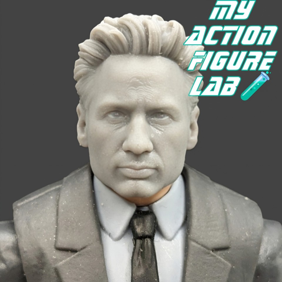 X-Files 3D Printed Custom Head Sculpt Unpainted (READ DESCRIPT.. & LOOK ...