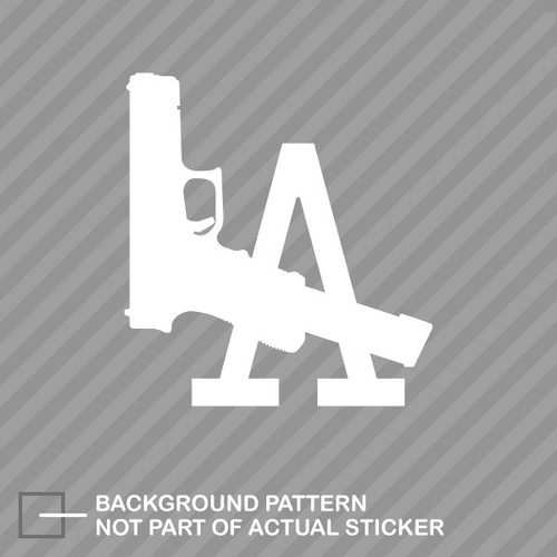 Los Angeles LA Gun Sticker Die Cut Decal | eBay