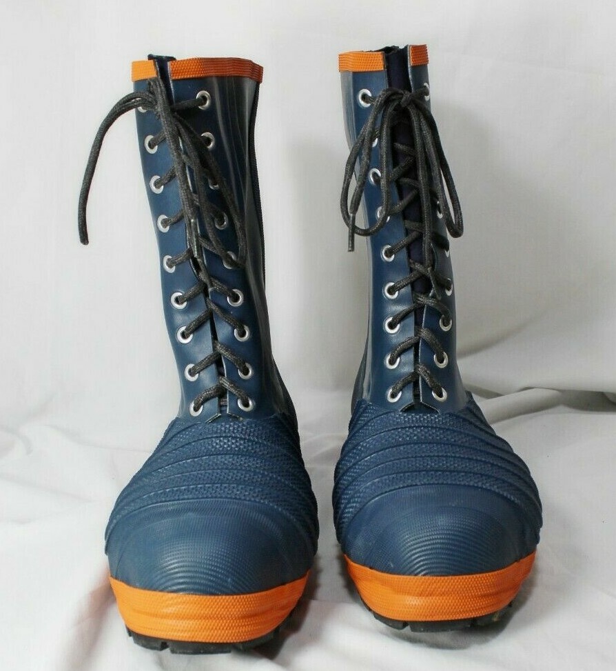 Viking Steel Toe Rubber BOOTS Rigger Firewall Fire Resistant Blue ...