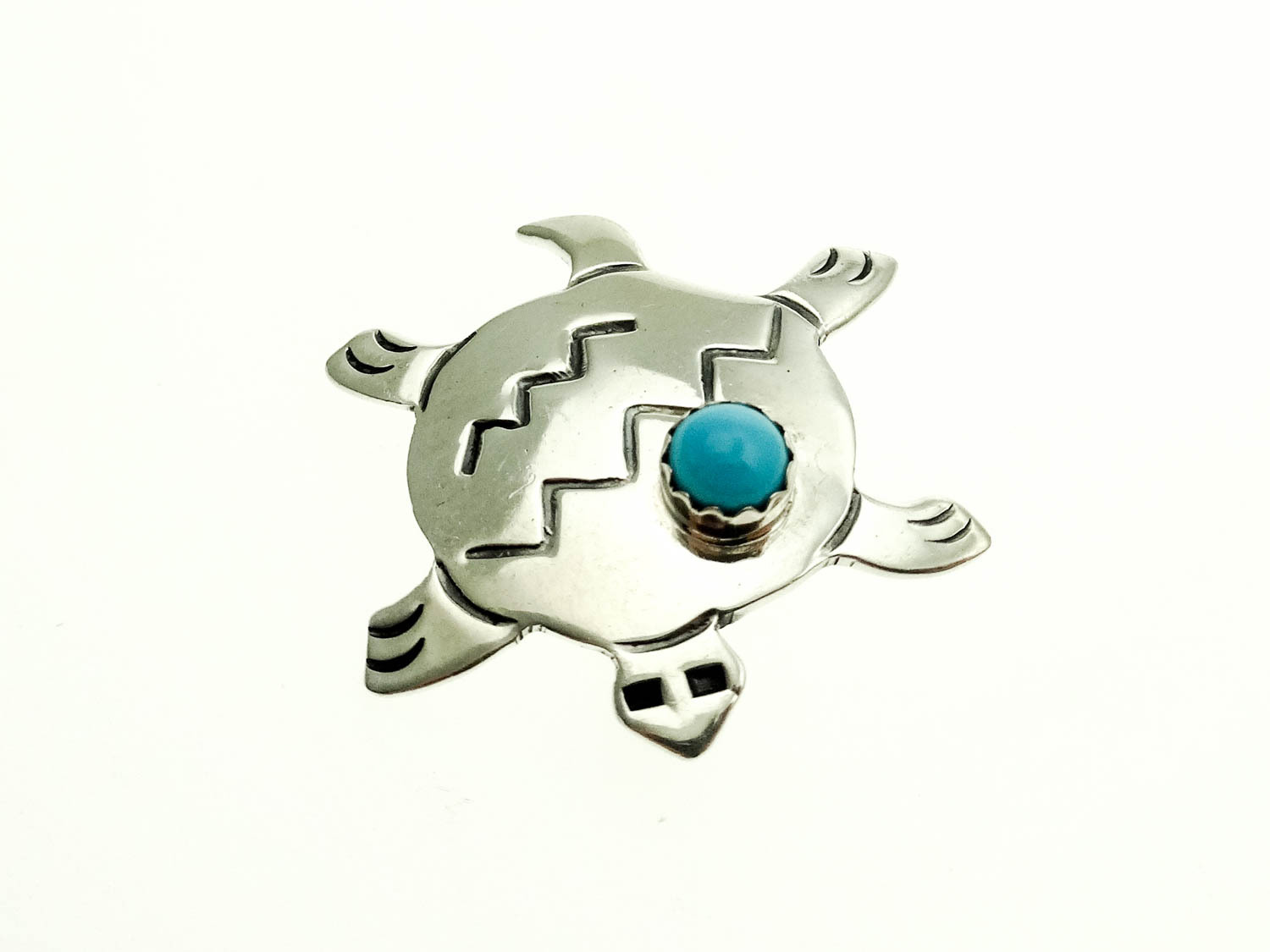 Small Southwestern Sterling Silver Signed Joe Delgarito Turtle ...