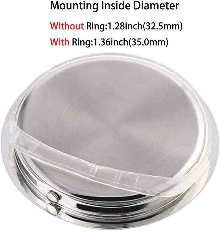 Mini Clock Insert 1-1/2 Inch, Roman Numerals, Silver Bezel, White Face ...