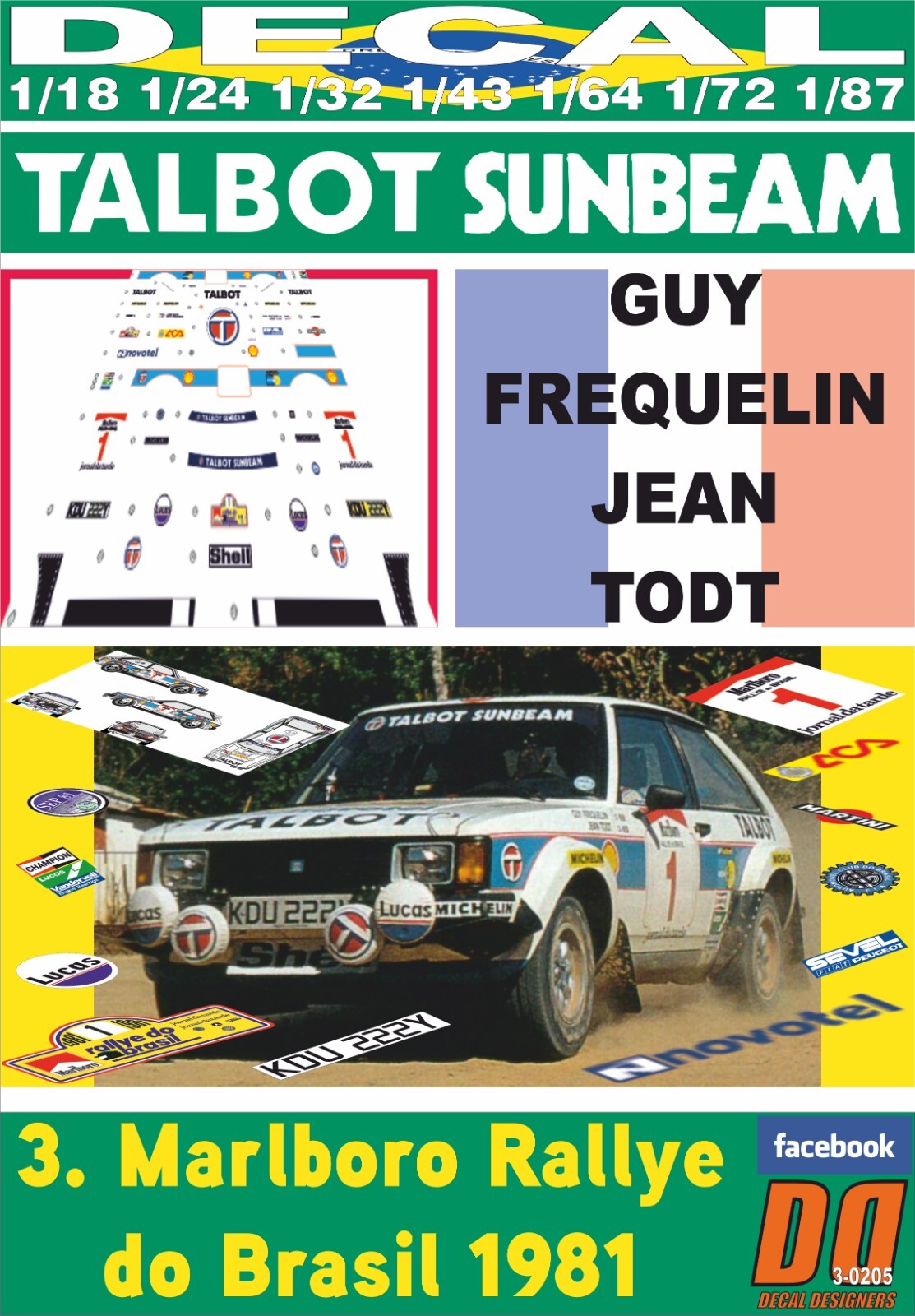 DECAL TALBOT SUNBEAM LOTUS G.FREQUELIN R.DO BRASIL 1981 2nd (08) | eBay