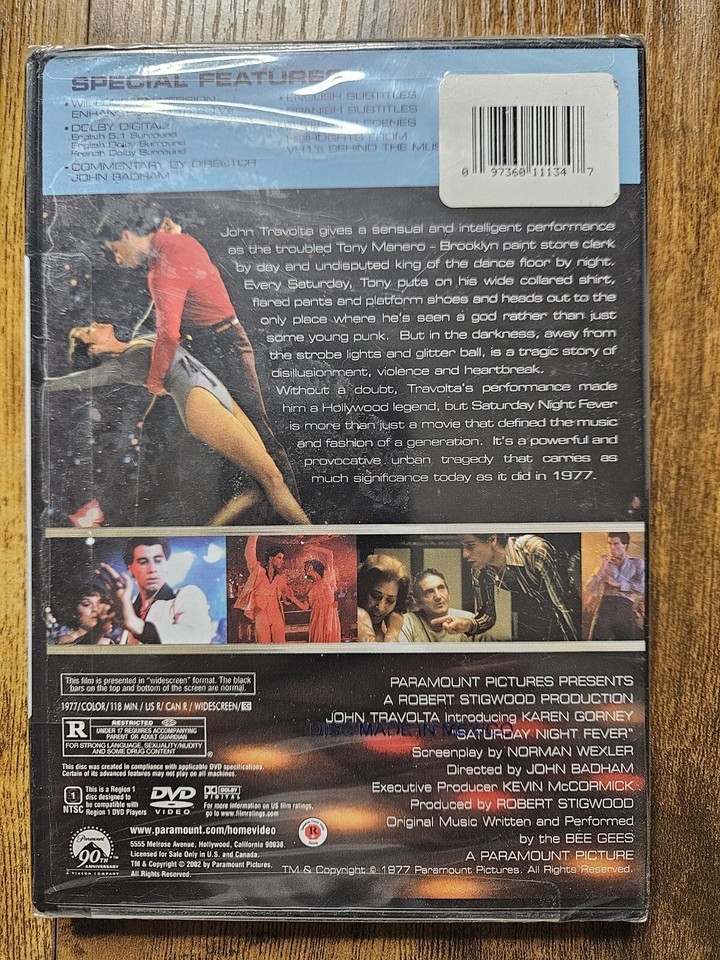 Saturday Night Fever DVD 25th Anniversary Widescreen John Travolta ...