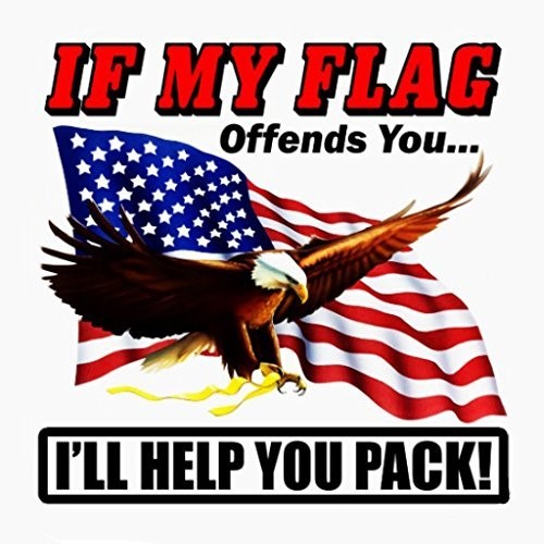 If my Flag Offends You I'll Help You Pack decal is 5" in size | eBay
