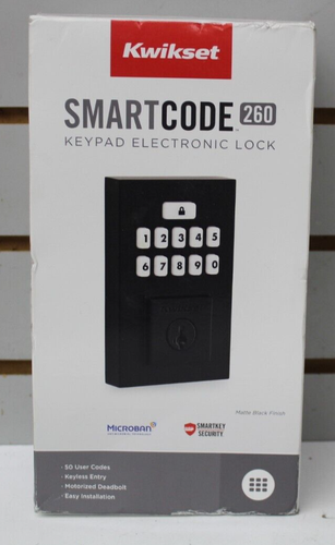 New Kwikset Smartcode 260 Keypad Electronic Door Lock 992600-006 Matte Black | eBay