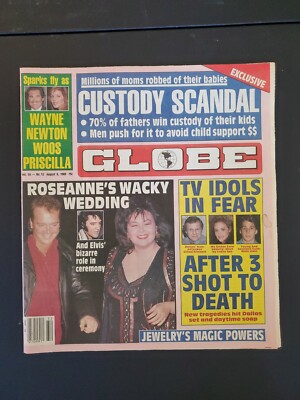 Globe Tabloid Magazine 1989 Roseanne Barr Elvis Presley Wayne Newton | eBay
