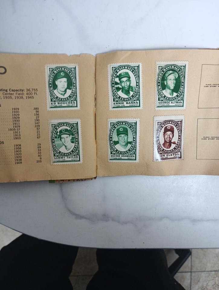 Topps 1961 Baseball Stamp Book With 58 Different Players Collected | eBay