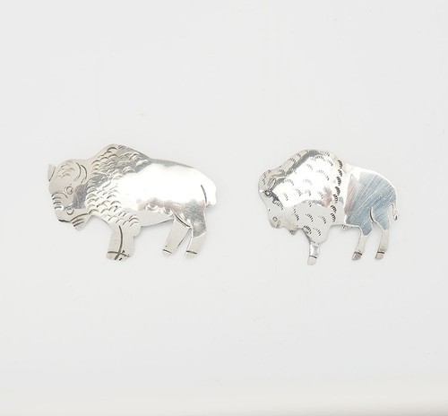 Vintage 2 southwestern sterling silver buffalo animal pins brooches | eBay