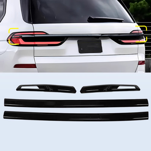 For BMW X7 23-2025 Gloss Black Rear Trunk Tailgate Cover Tail Light ...