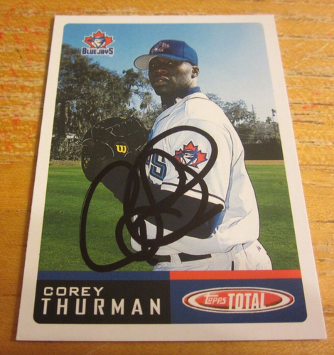 Corey Thurman Autographed Signed 2002 Topps Total #870 ROOKIE Card MLB Blue Jays | eBay