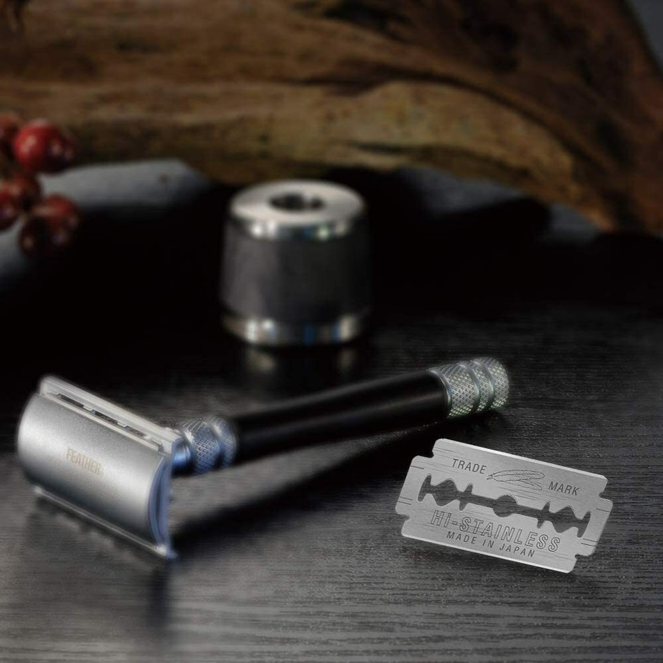 50X Feather Shaving Razor Blades Stainless Double Edge Original Made in ...