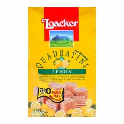 3 Bags Loacker Quadratini Premium Wafer Cookies Lemon Flavor 8.82 oz ea ...