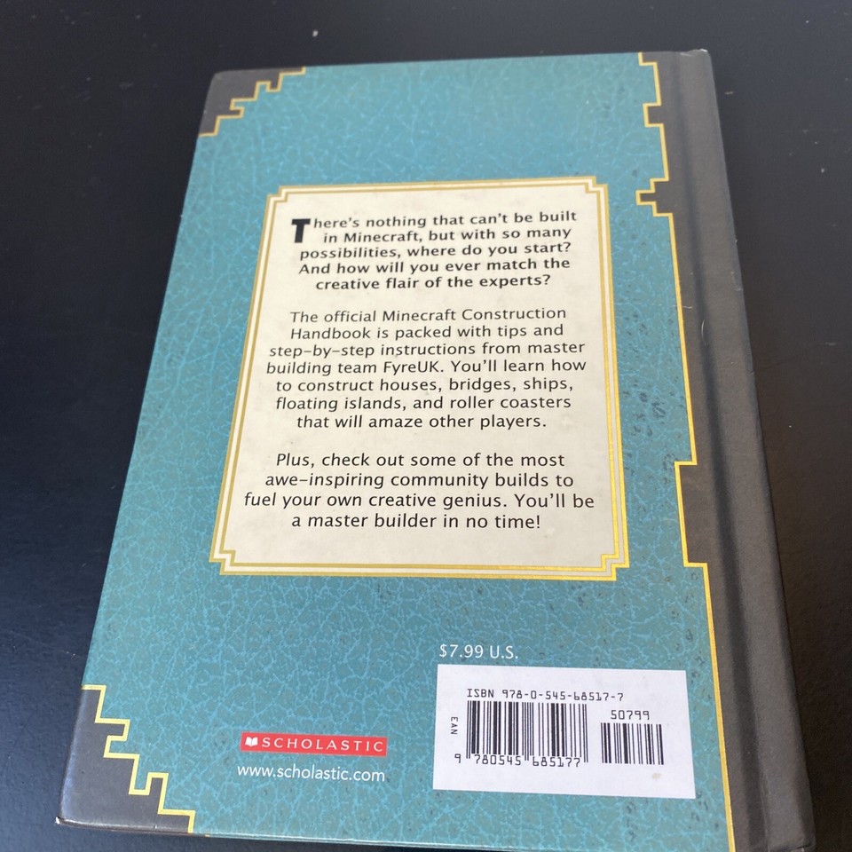 Minecraft Construction Handbook: An Official Mojang Book Hardcover 2014 ...