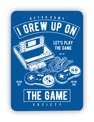 I Grew Up on Retro Gaming METAL SIGN PLAQUE Snes Nes Sega Man Cave ...