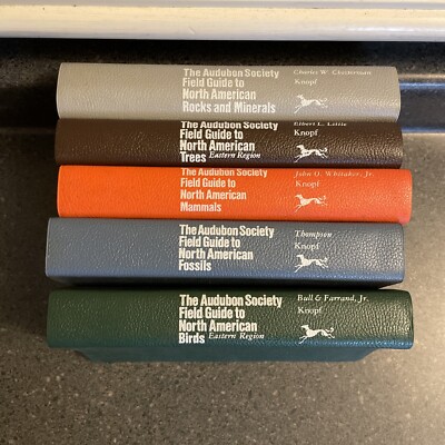 5 NATIONAL AUDUBON SOCIETY Field Guide Books Trees Birds Fossils Rocks ...