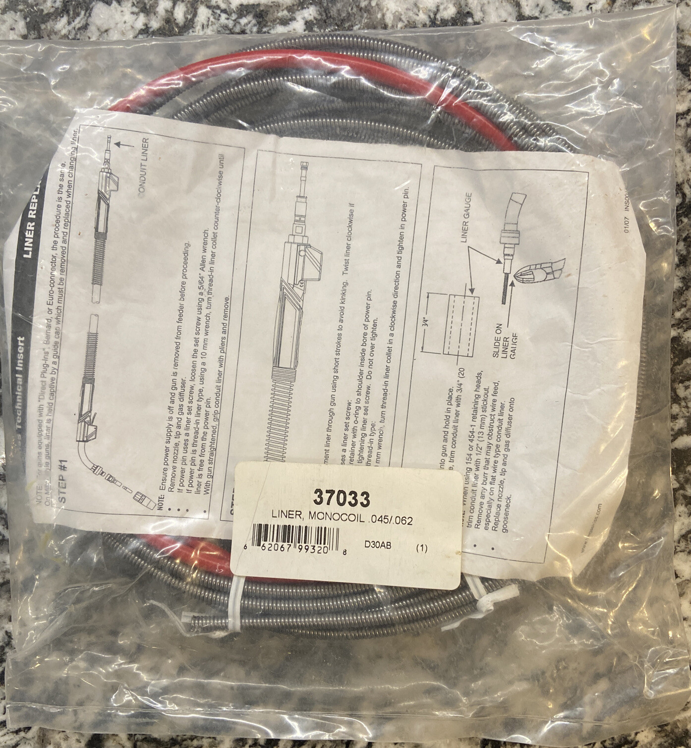 ESAB 37033 Liner, Monocoil .045/.062 D30AB P/N: 37033 | eBay