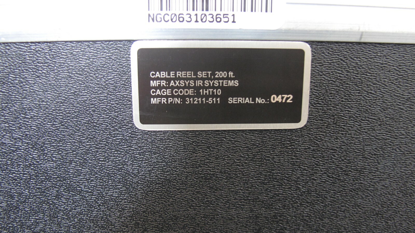 AXSYS IR SYSTEMS CABLE REEL SET 200ft CAGE CODE 1HT10 P/N 31211-511 ...