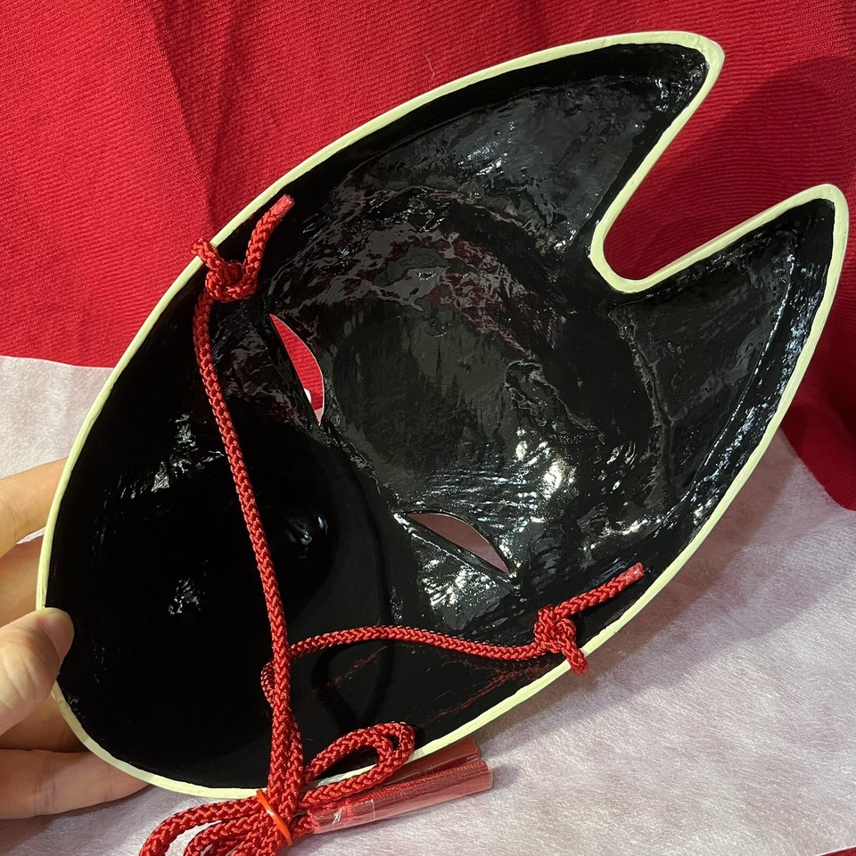 Komendo Full Face Fox Mask SUZUNE Kitsune Handmade Painted Japan Party ...