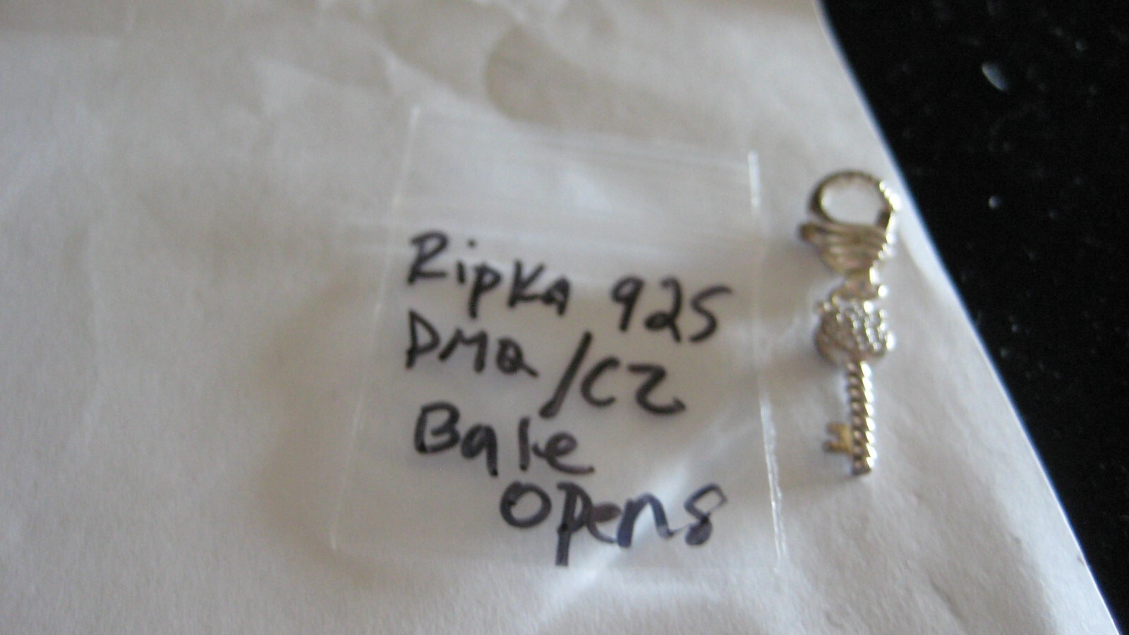 NICE JUDITH RIPKA STERLING SILVER ENHANCER/PENDANT, BALE OPENS, KEY | eBay