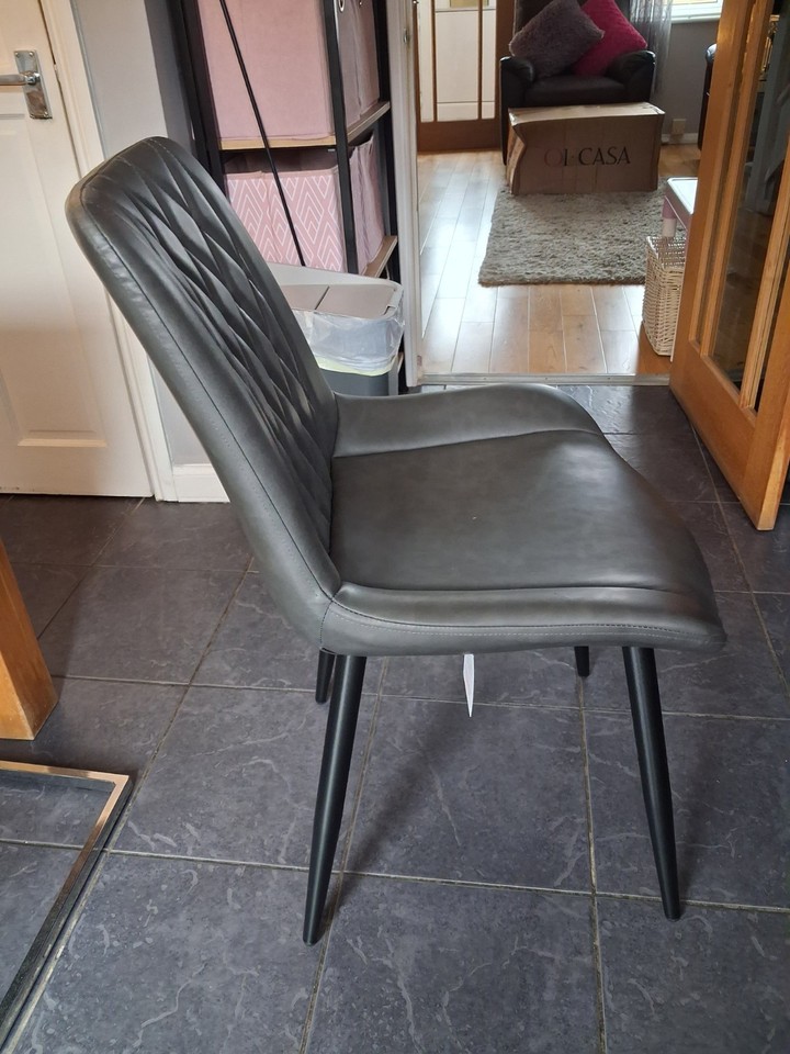 dining room chairs x 2 - OFCASA diamon pattern -brand new in box ...