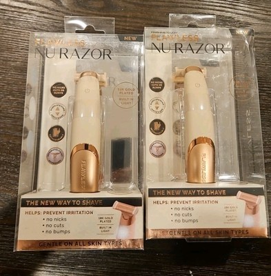 2 PK Flawless Nu Razor Finishing Shave Portable Cordless Rechargeable ...