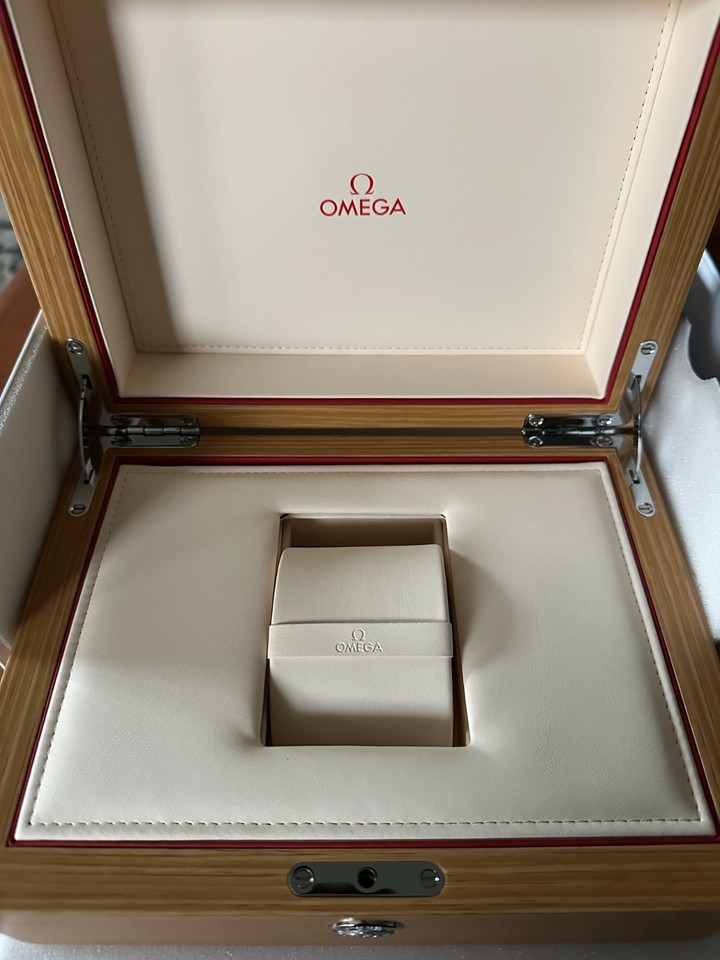 Brand New Omega Wooden Watch Box w/ Red Travel Case | eBay
