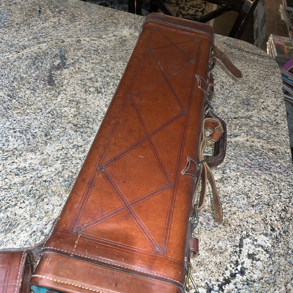 Vintage REDHEAD Tooled Takedown Leather Hard Shotgun Carry Case | eBay