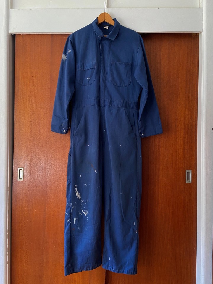 Vintage 1970s Sears Tradewear Coveralls Blue Michael Myers Mechanic Small | eBay