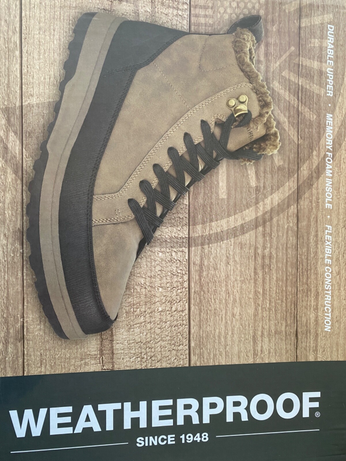 NEW! Weatherproof Men's Size 10 Logjam style Winter Sneaker Boots Color ...