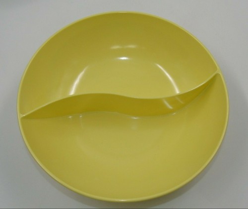 Vintage Melmac Yellow Divided Bowl Windsor Melmac Round 417-2 MCM | eBay