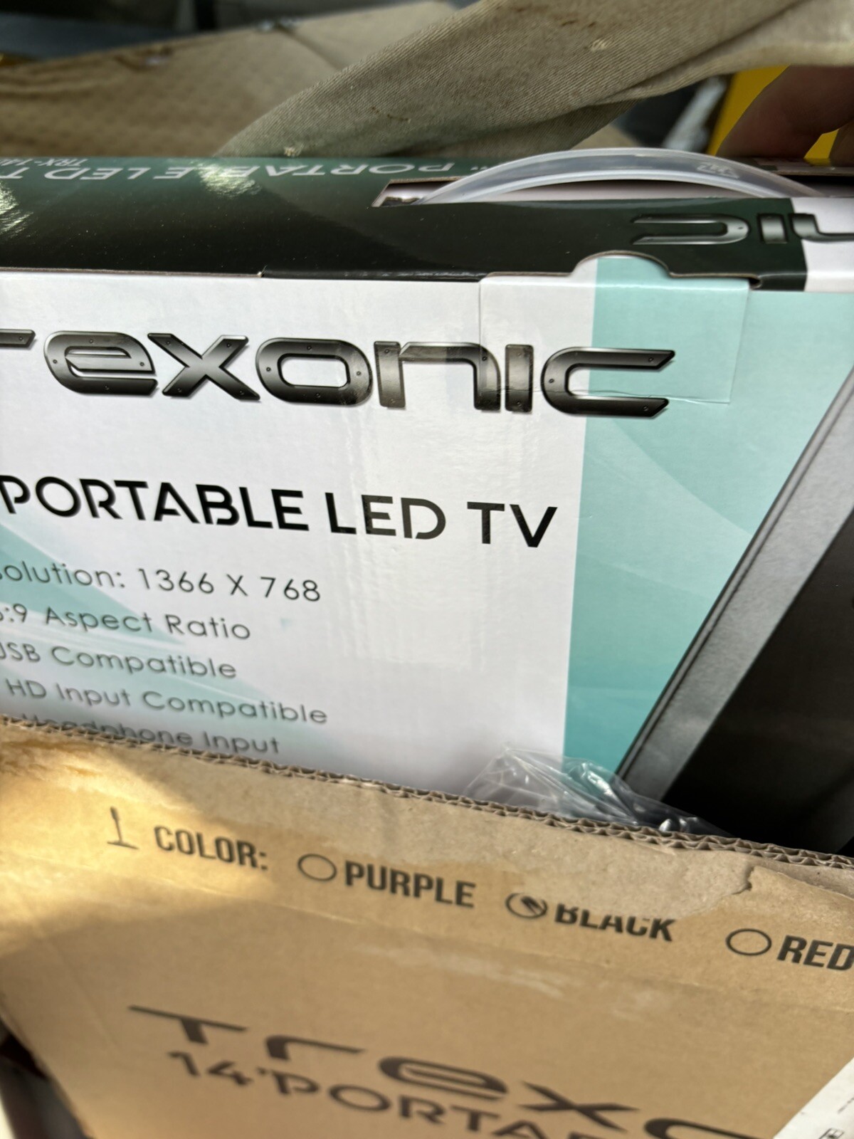 Trexonic 14” Portable LED Rechargeable TV TRX-14D HDMI AV USB Remote ...