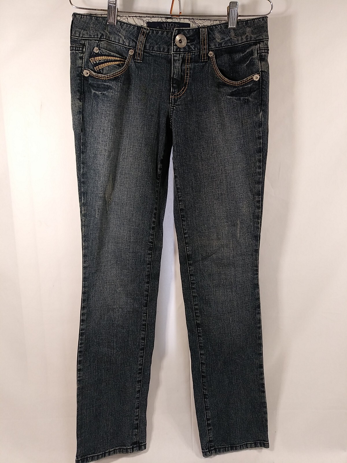Hint Jeans Denim Stone Wash Regular Cut Women's Size 7 - Gem