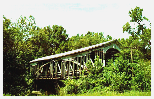 Postcard IN Richland Creek Covered Bridge Bloomfield Bun Arch | eBay