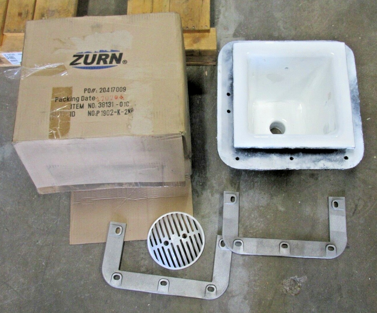 Zurn P1902-K-2NH - 12" x 12" X 10" w/2" NH outlet - Cast Iron, Deep ...