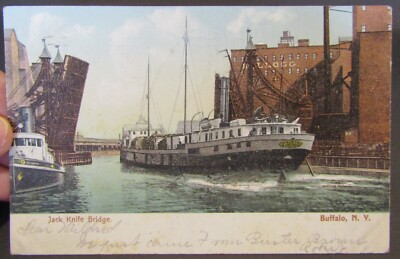 Antique Postcard, Jack Knife Bridge, Buffalo N.Y., Posted 1906 | eBay