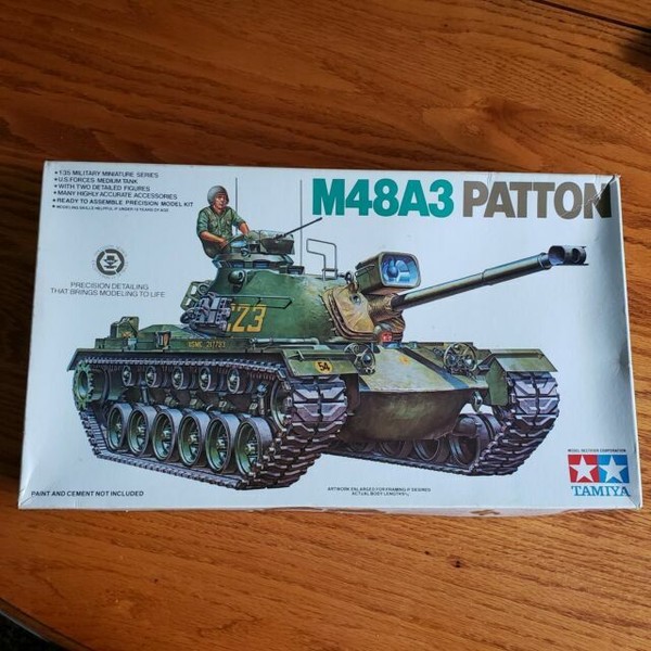MISB Tamiya M48a3 Patton Tank M 48 Vietnam M48 USMC US Army 90mm Cannon ...