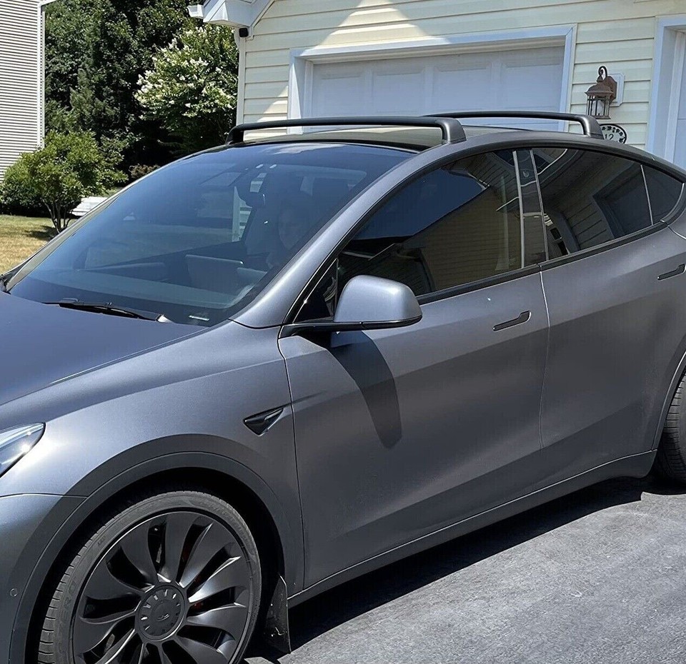 For Tesla Model Y 2020-2022 2023 2024 Roof Rack Rail Cross Bar Luggage ...