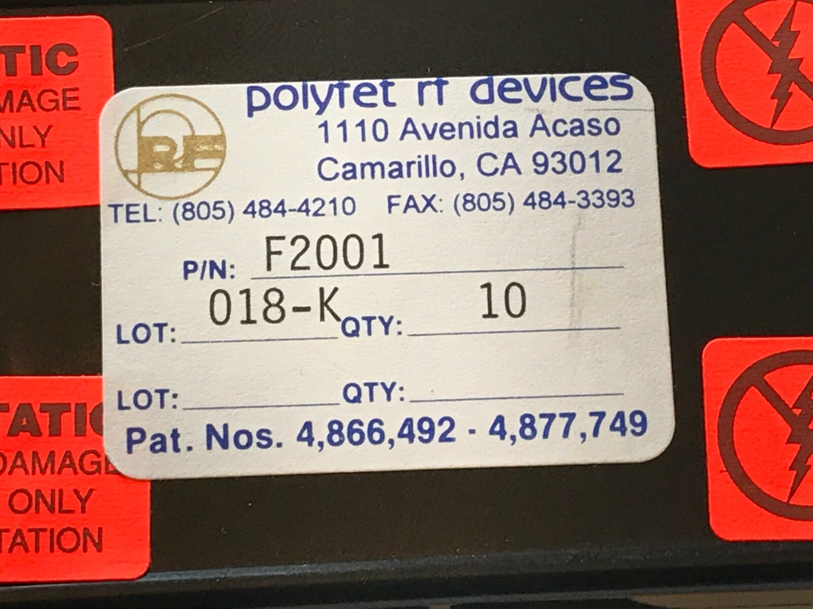 F2001 POLYFET RF TRANSISTOR HF 2.5W 28V 1000MHz (x1) GENUINE UK STOCK ...