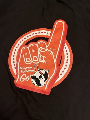 National Bohemian Natty Boh Beer Baltimore Sports T-Shirt LARGE Black ...