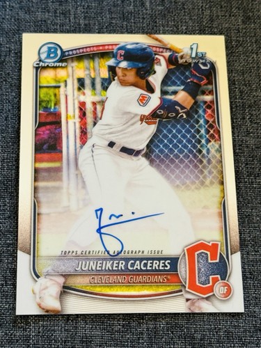 2025 Bowman Chrome 1st Bowman Auto Juneiker Caceres CPA-JUC Auto ...